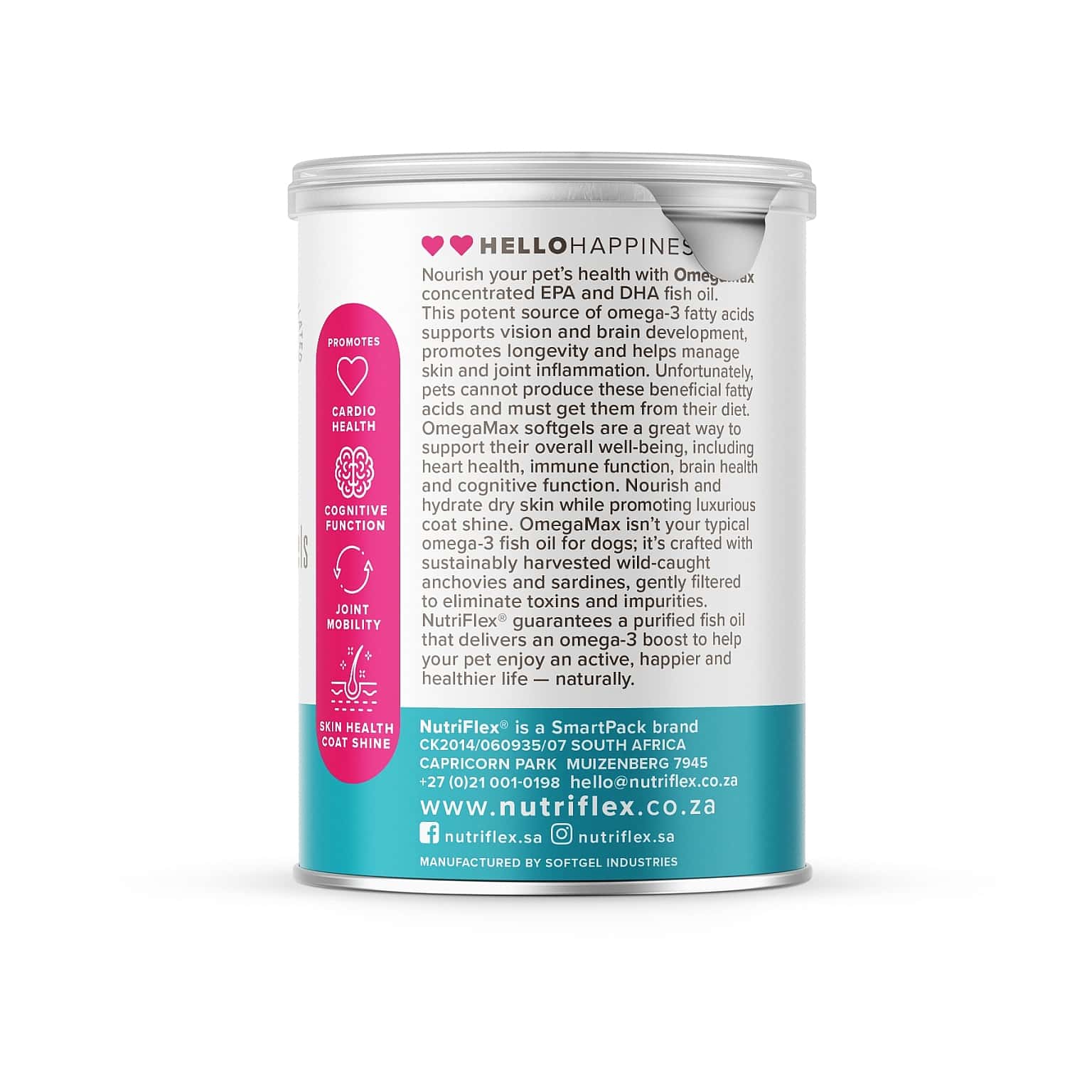 OmegaMax Omega 3 For Dogs & Cats | 120 X 1000mg | NutriFlex
